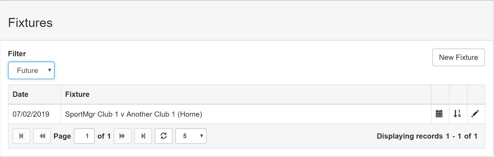 Sport Manager Blog: Getting Started - Team Fixtures