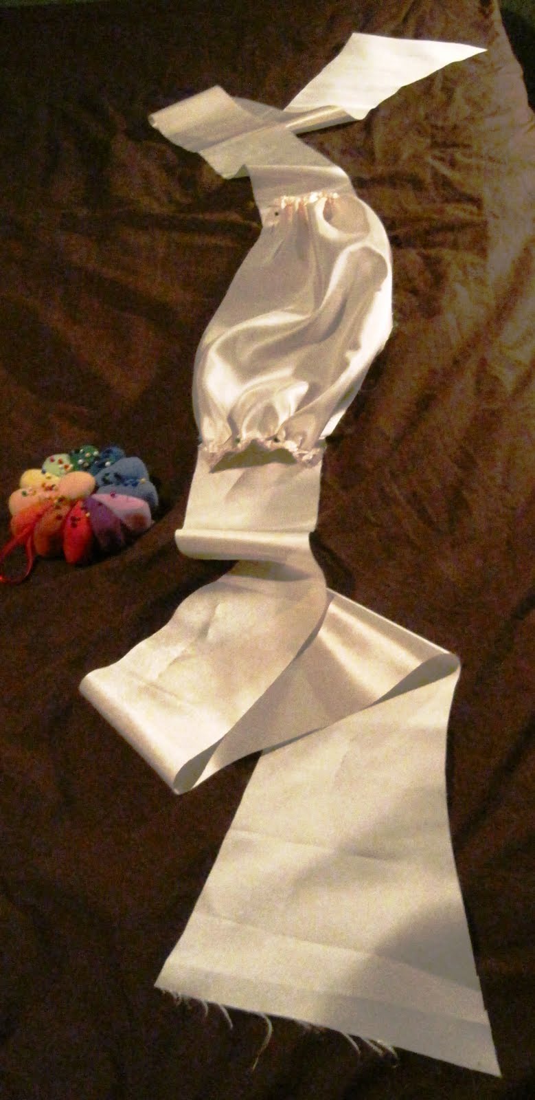 Mama Made It: Ruched Satin Taffeta Sash