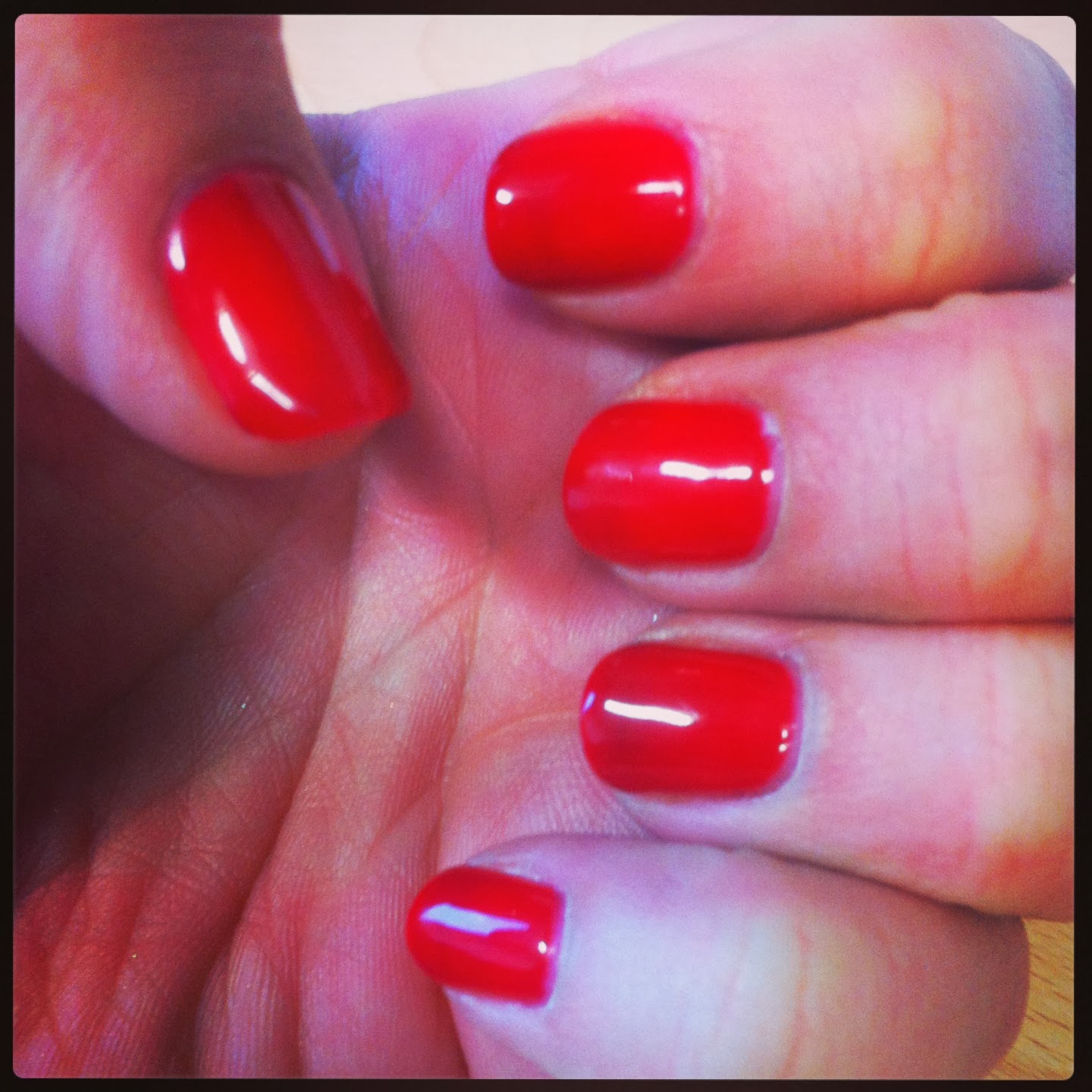 Lipsticks and Lashes: Hot Rod Red Gelish Nails