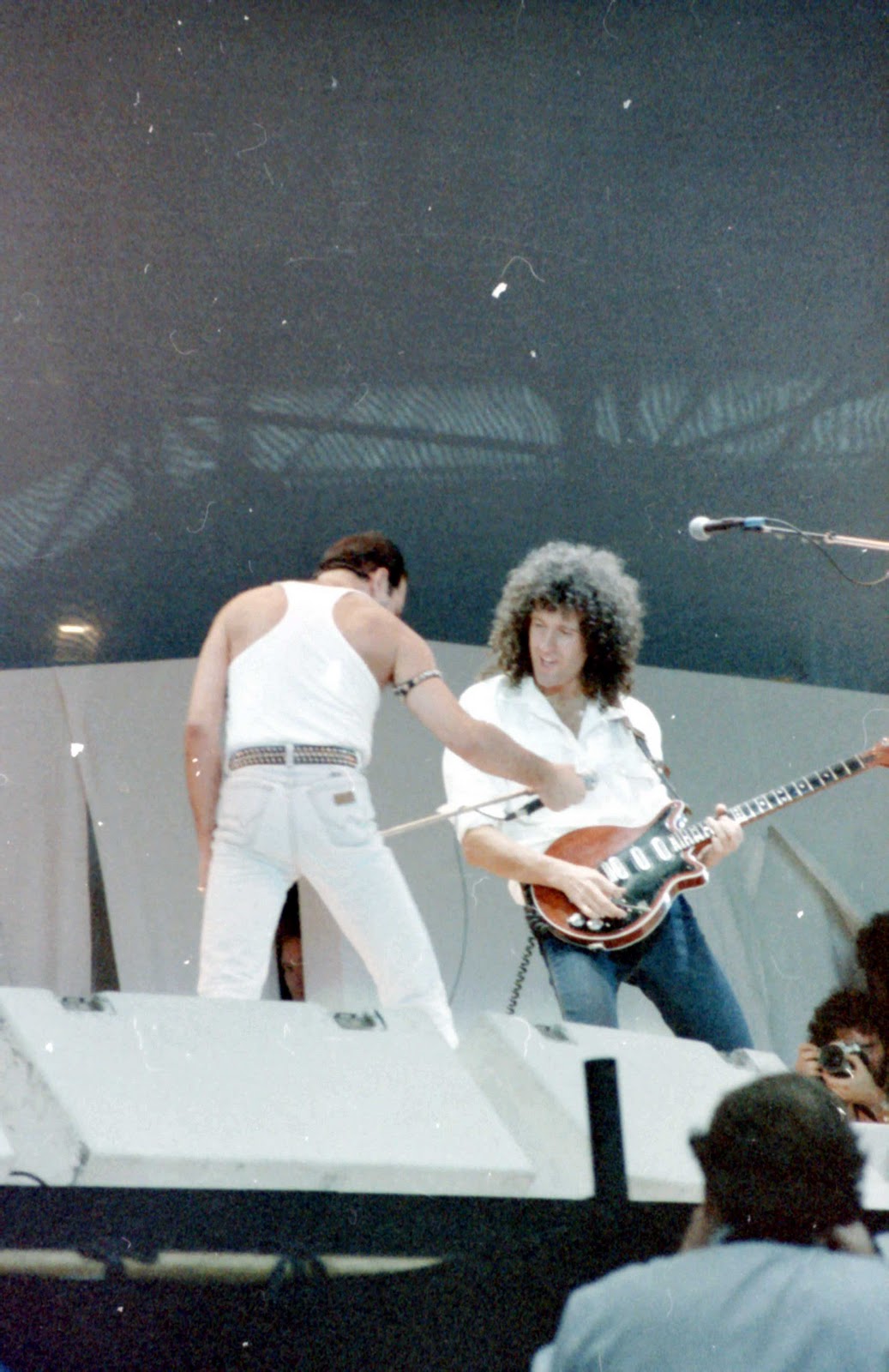 Seizoensgebonden: Queen Live Aid Wembley Stadium Londen Engeland juli '85