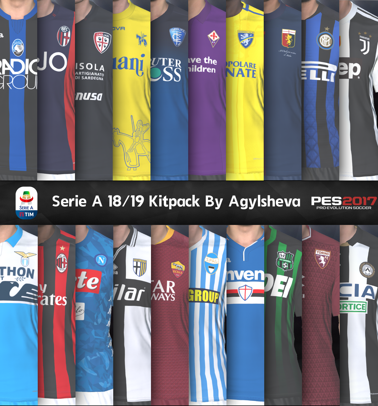 Serie A Kitpack 18/19 PES 2017 by Agylsheva ~ Agylsheva Kits Pes