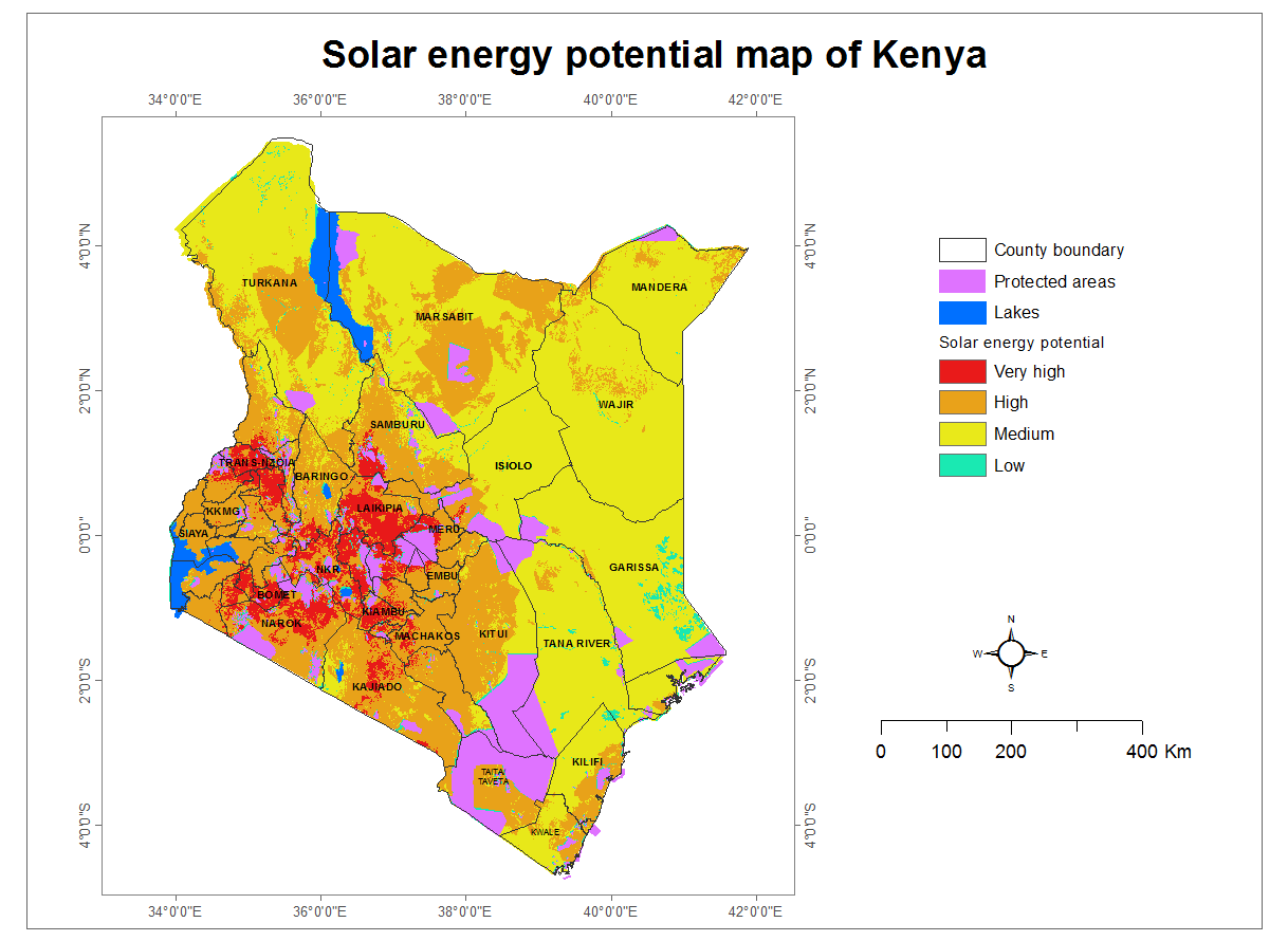 Oloo's ePortfolio: GIS Project: Comparative analysis of solar energy ...