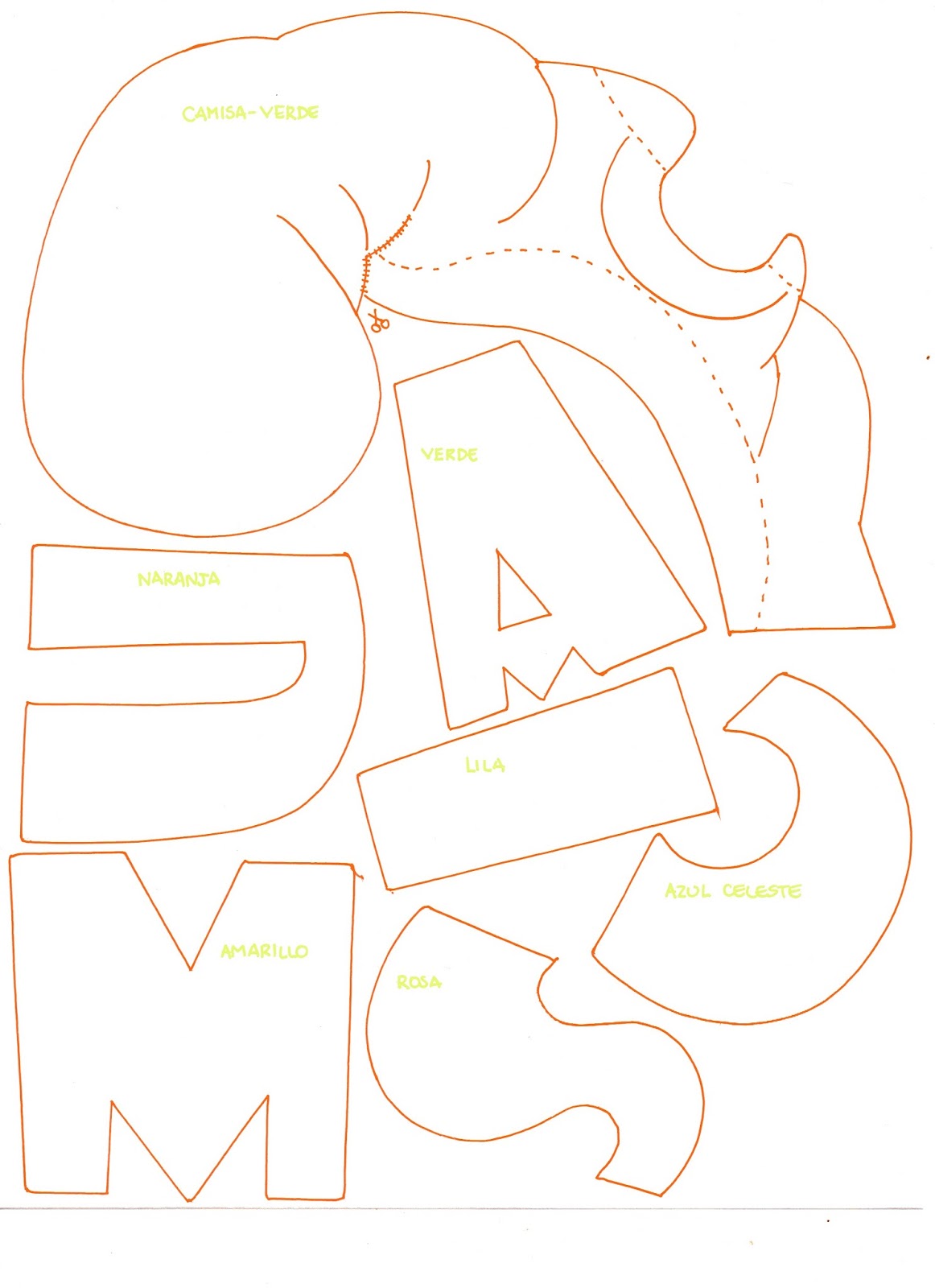 Abecedario de Letras Alargadas ~ Fomi Moldes