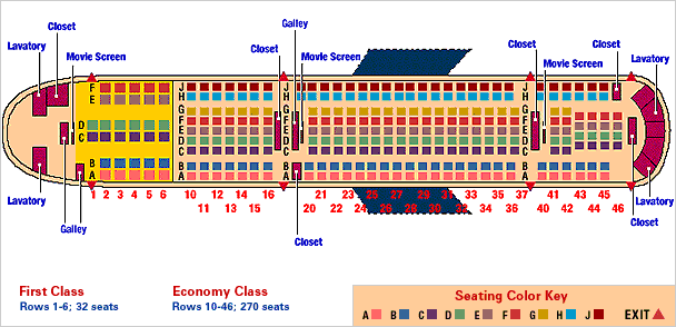 Delta Airlines Seat Map