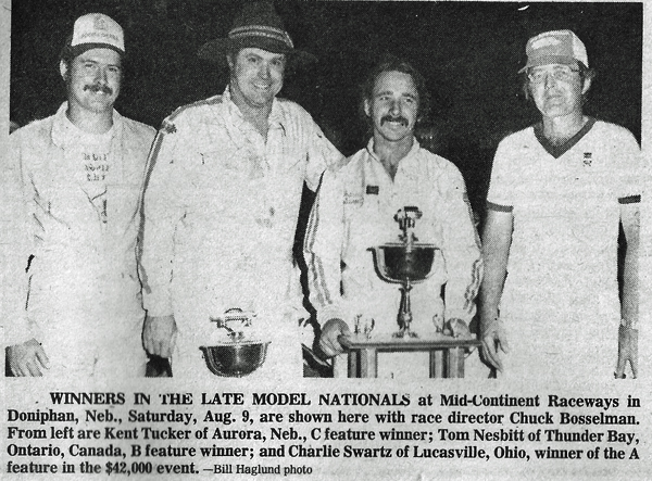 Midwest Racing Archives: 1980 – Swartz Flag-to-Flag at Late Model Nationals