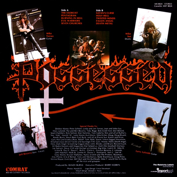 Possessed "Seven Churches" Combat Records (1985)