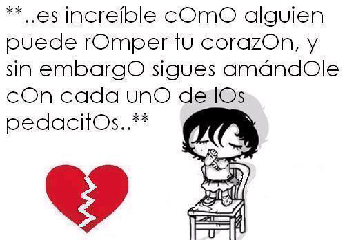 IMÁGENES CON FRASES DE AMOR CON CORAZÓN ROTO