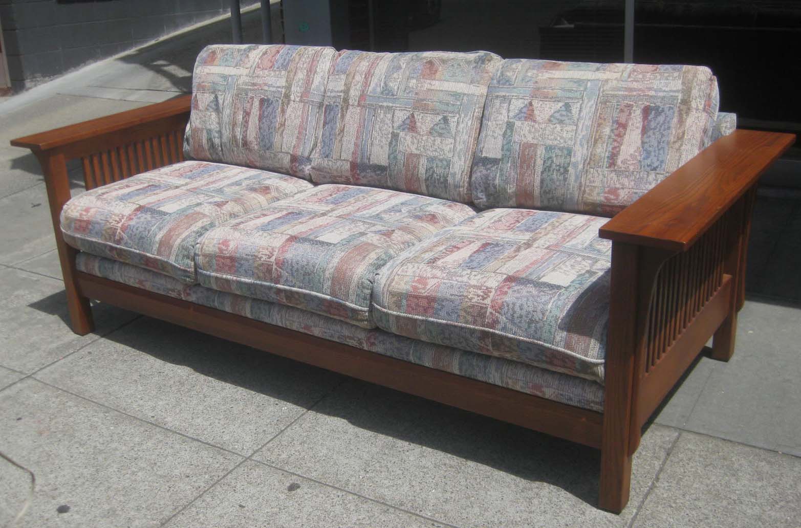 UHURU FURNITURE & COLLECTIBLES: SOLD - Mission Oak Sofa - $160
