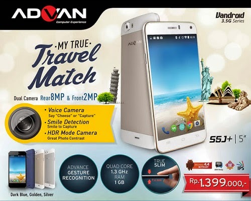 Advan Vandroid S5J+ - Dikasitau