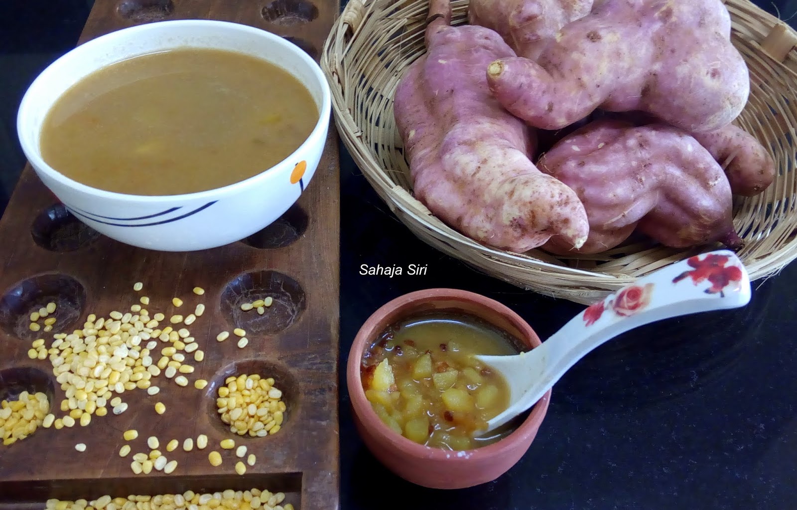 Sweet potato Moong dal Kheer/ Sihi genasu Hesarubele Payasa