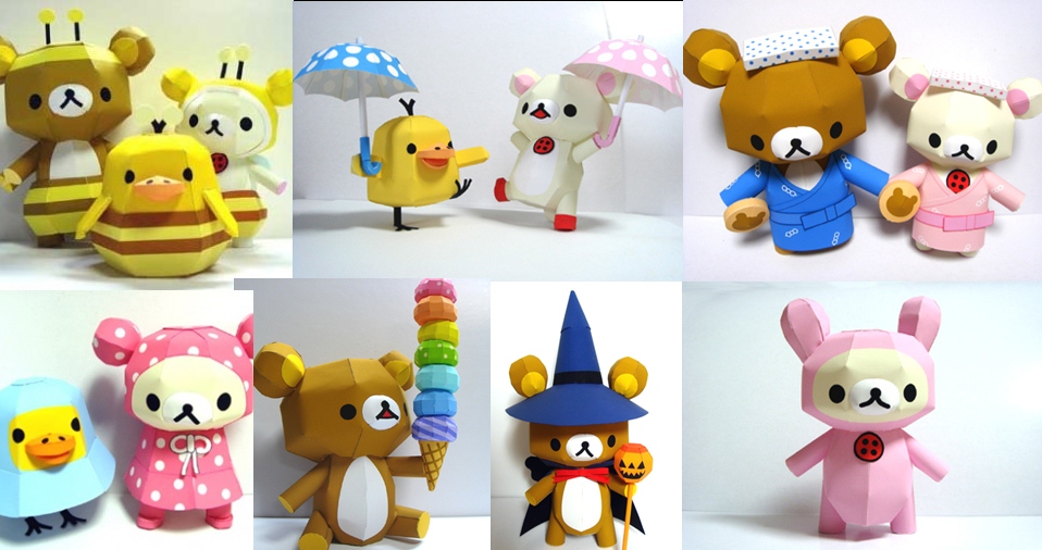milkchelle : D.I.Y: Paper toys de Rilakkuma!