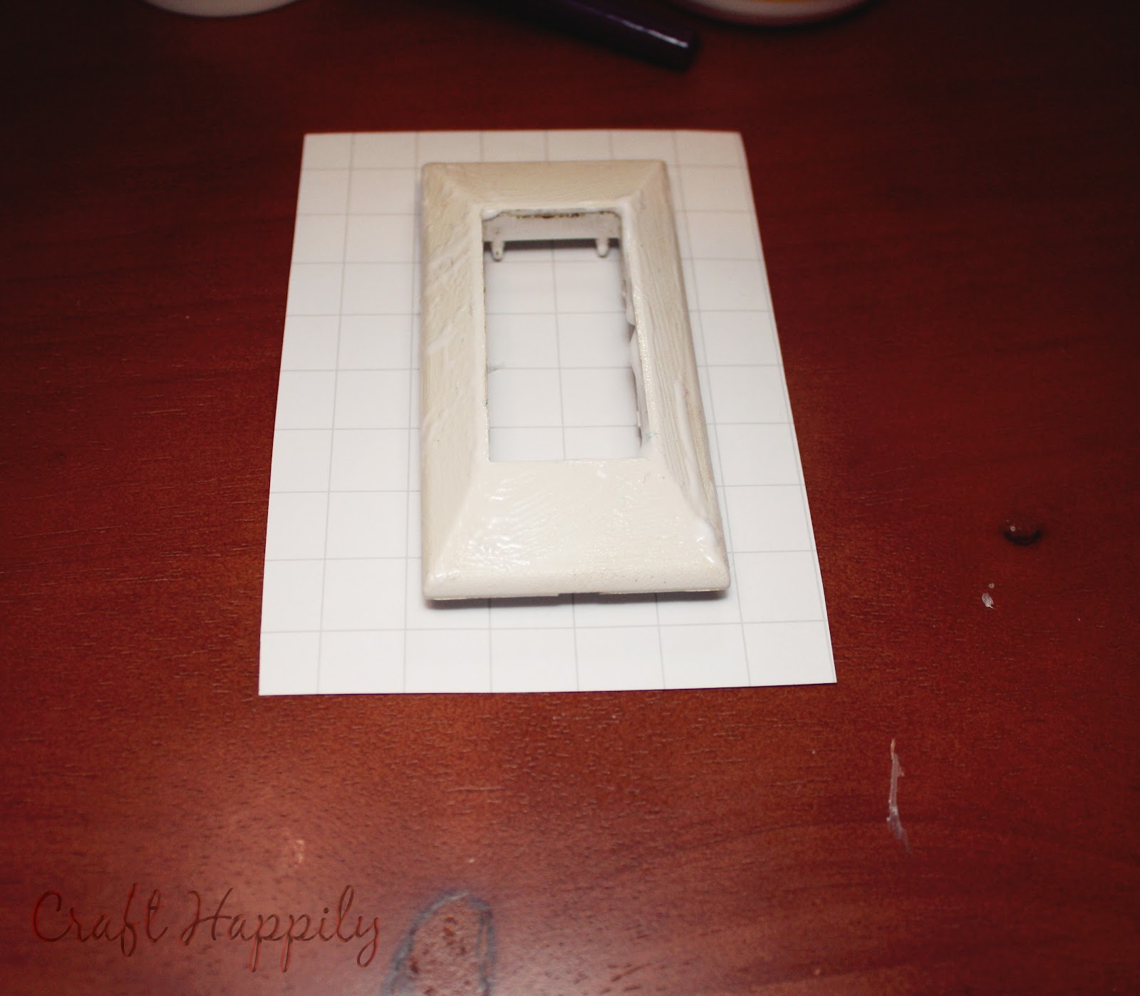 Craft Happily: DIY - Light Switch Cover Tutorial