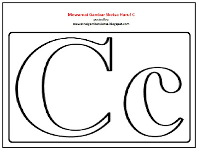 Mewarnai Gambar: Mewarnai Gambar Sketsa Kaligrafi Huruf C