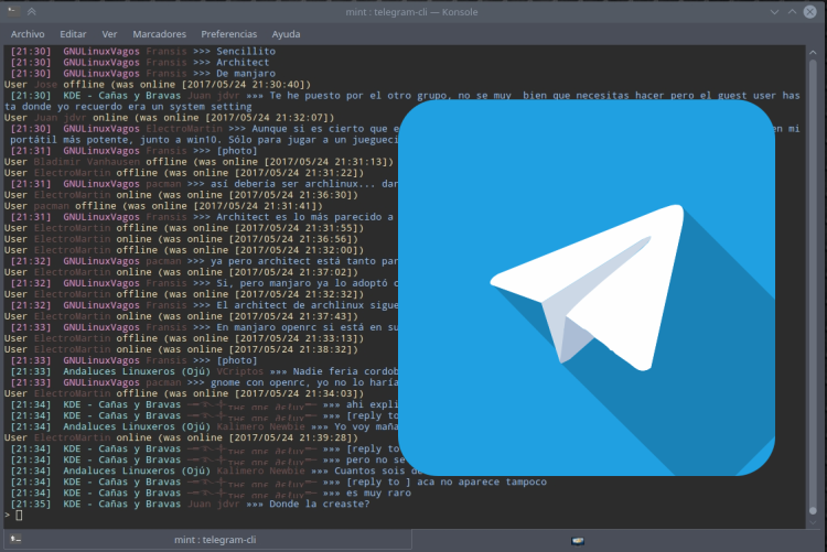 Gambas Mis Programas y el Softwarelibre: Telegram messenger CLI (Telegram-Cli): telegram en la ...
