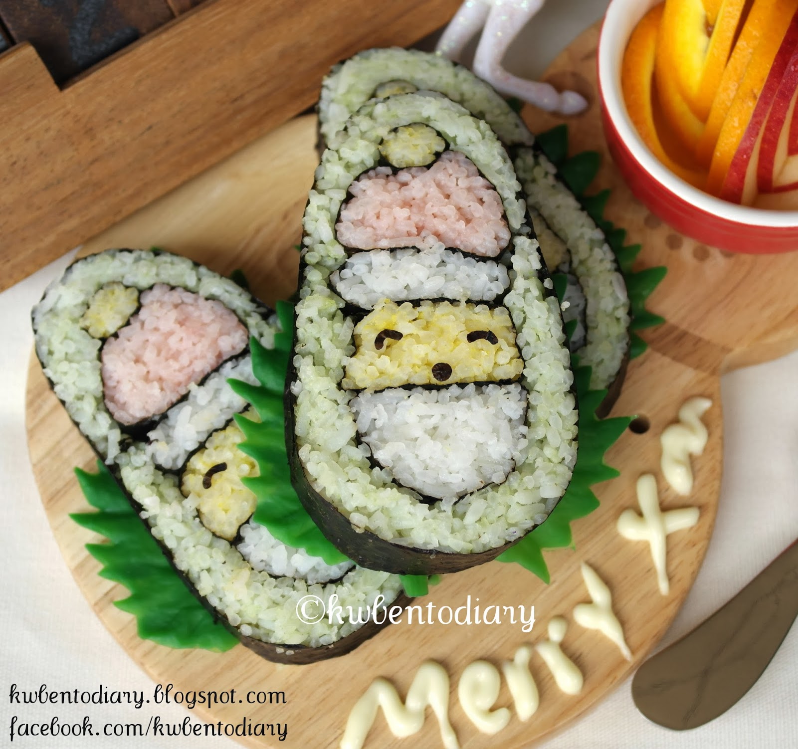 Karenwee's Bento Diary: Ho ho ho......Santa Claus Makisushi