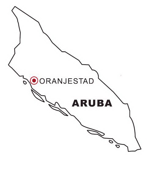 Map of Aruba for coloring | COLOR AREA