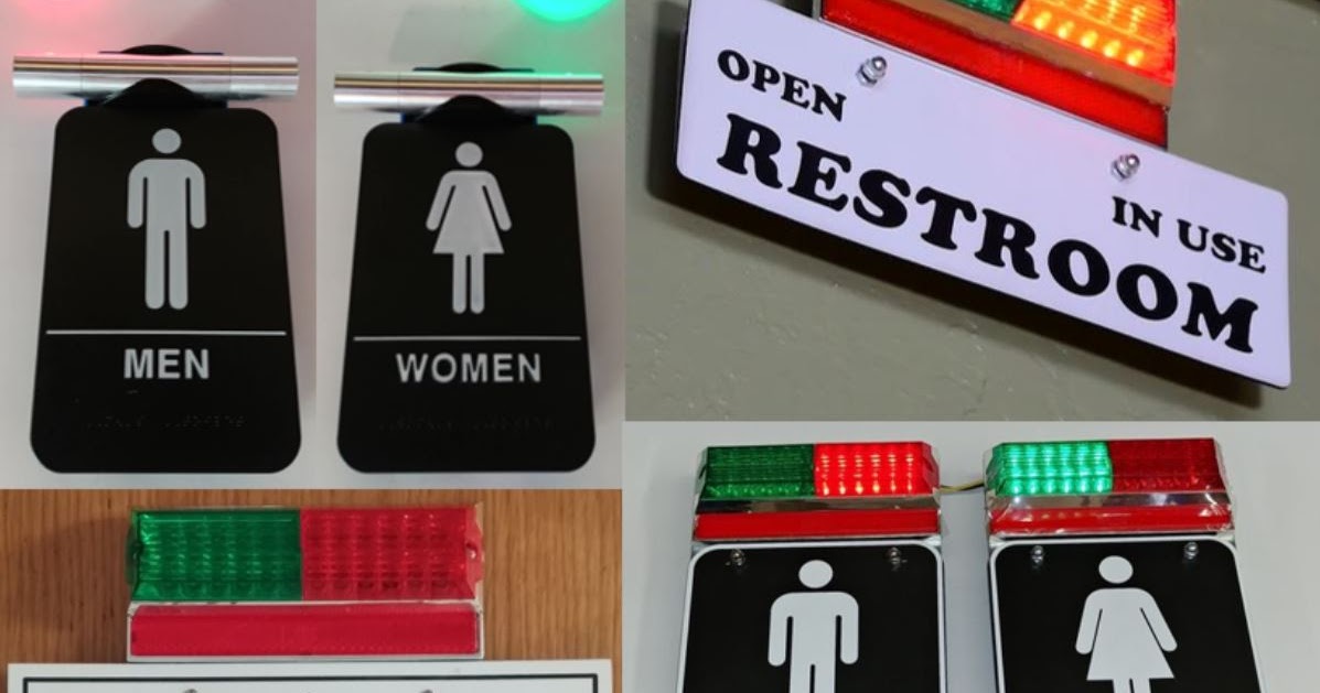 Restroom alert sign: Restroom occupancy alert Light