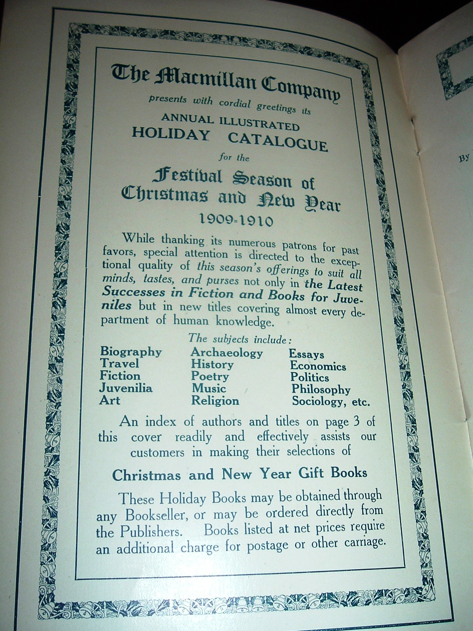 Holiday Books from Jones Book Store in Los Angeles - 1909