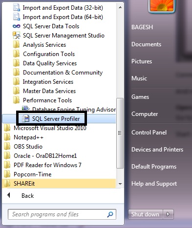 Microsoft Business Intelligence: Sql server profiler