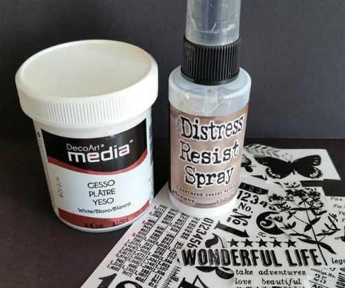 A Vintage Journey: Shades of Blue Resist Canvas Tutorial