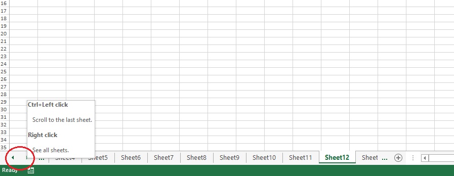 MS Excel Tutorials: HowTo Select A Worksheet in A Workbook with Many ...