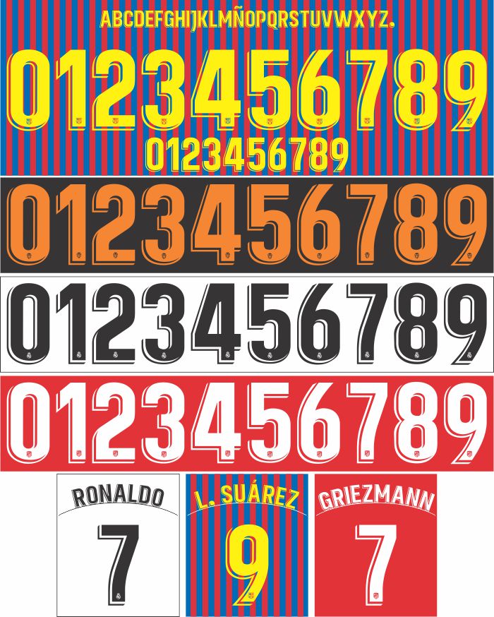 Diseños, vectores y más: La Liga 2018-19 font