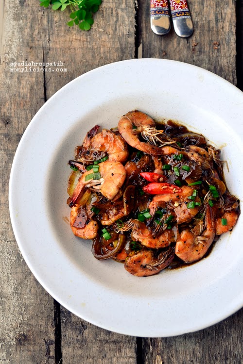 Udang Saus Lada Hitam | Momylicious