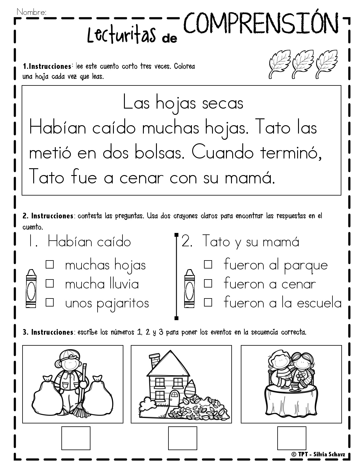 Fichas de Primaria: Lecturas sencillas