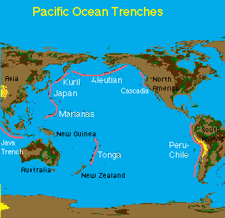 Deep Ocean Trench Map