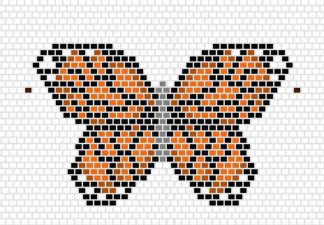 Angielina Grass: monarch butterfly (beadwork + pattern)