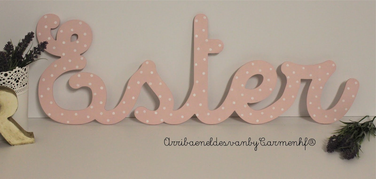 21 FEB: letras de caligrafía ESTER