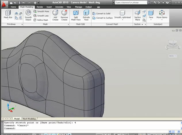 การใช้คำสั่ง Mesh Modeling ในAutoCAD2010 - Graphic Cad Draiwng