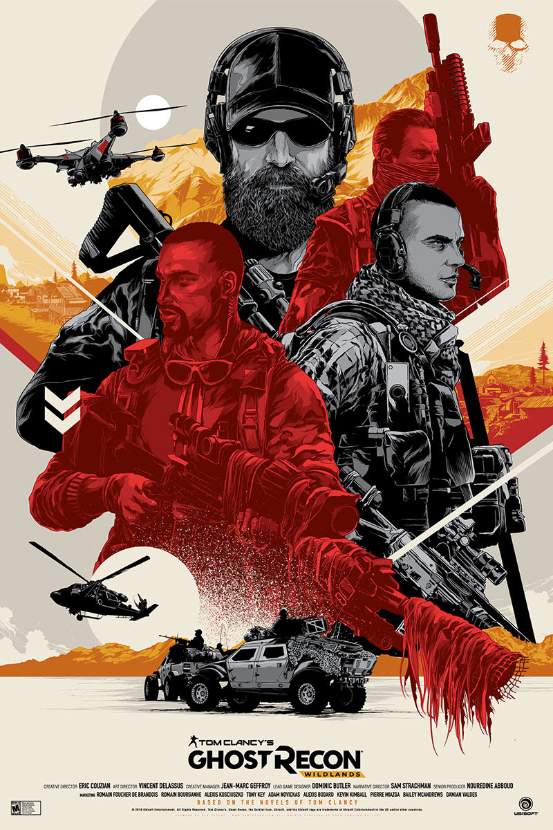 INSIDE THE ROCK POSTER FRAME BLOG: Ken Taylor Ghost Recon Wildlands Posters