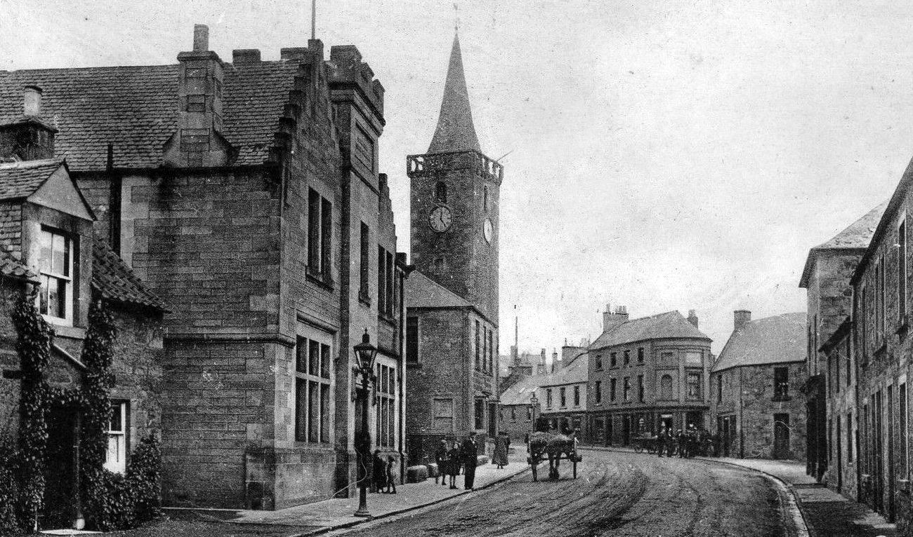 Tour Scotland: Old Photograph Carnegie Library Kinross Scotland