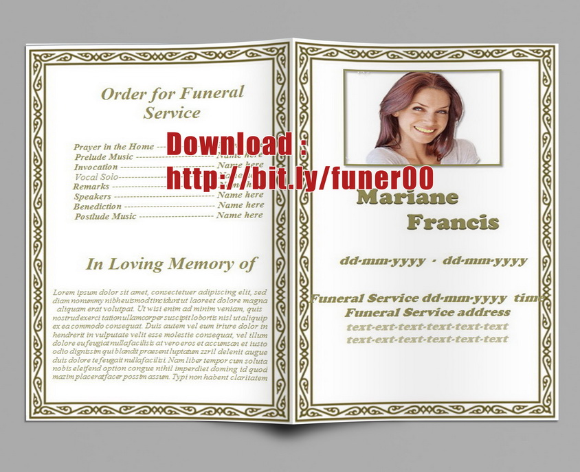 Free Ornamental Border Memorial Service Program Download