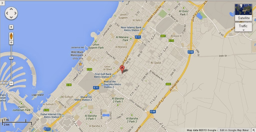 UAE Dubai Metro City Streets Hotels Airport Travel Map Info: Detail ...