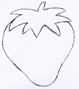 Moldes de morangos para imprimir - Formando Alunos