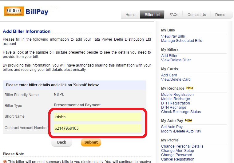 NDPL Bill Payment through the Billdesk | NDPL Bill Payment