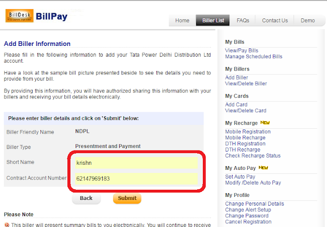NDPL Bill Payment through the Billdesk | NDPL Bill Payment