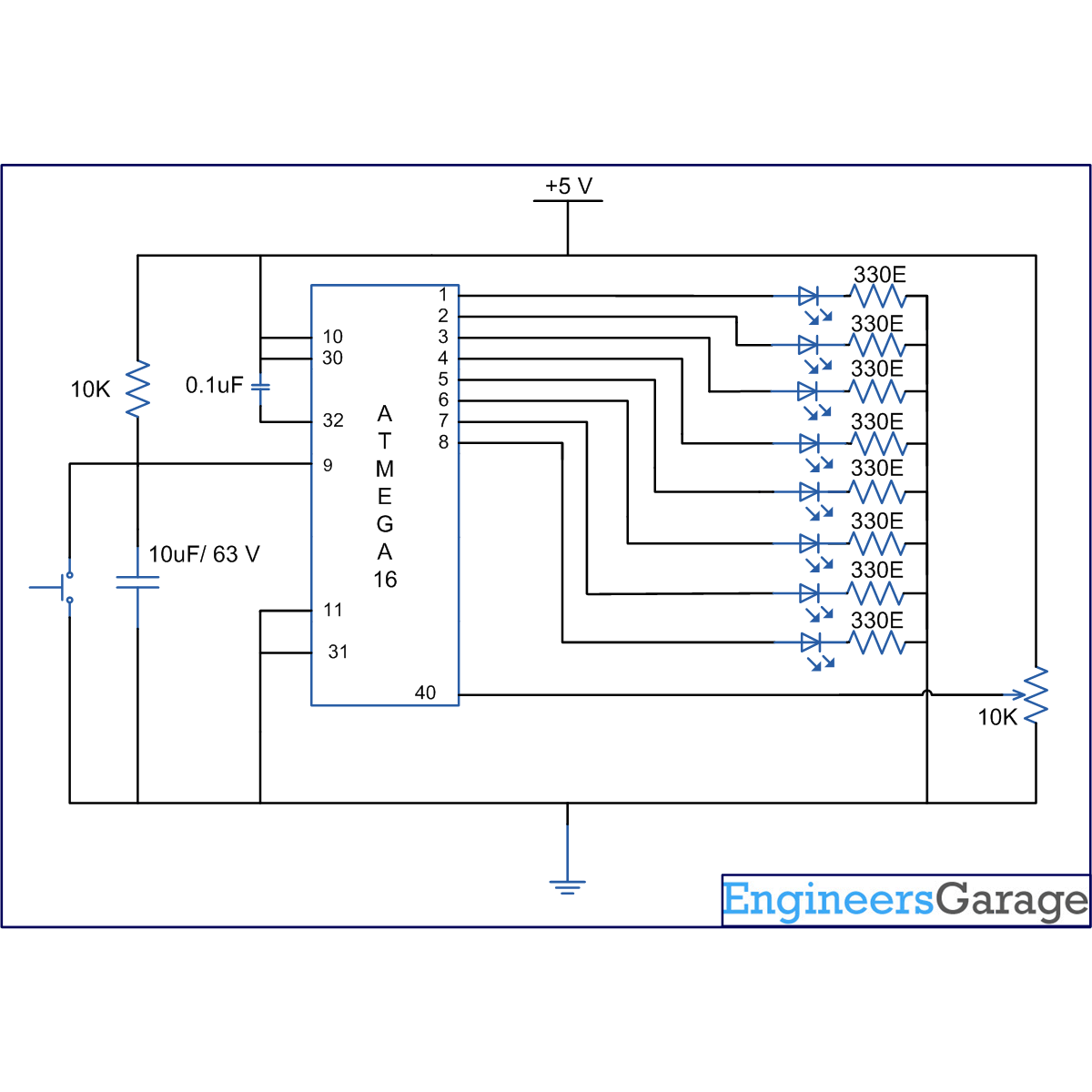 Proelx How To Use Inbuilt Adc Of Avr Microcontroller Atmega16