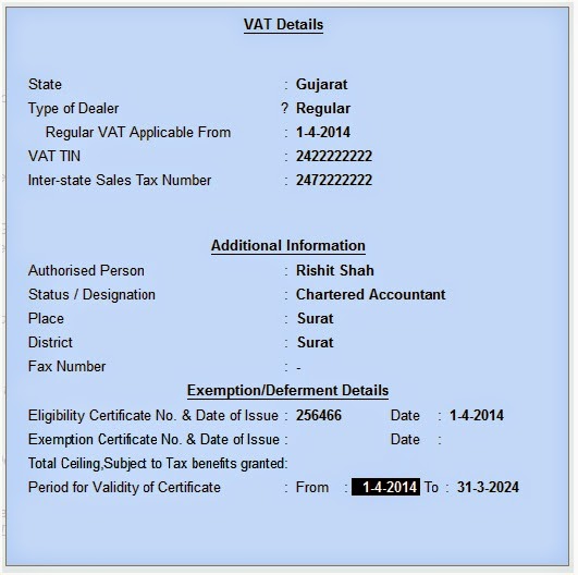 VAT Accounting in Tally.ERP 9 – Part 1 | StudyCafe.in