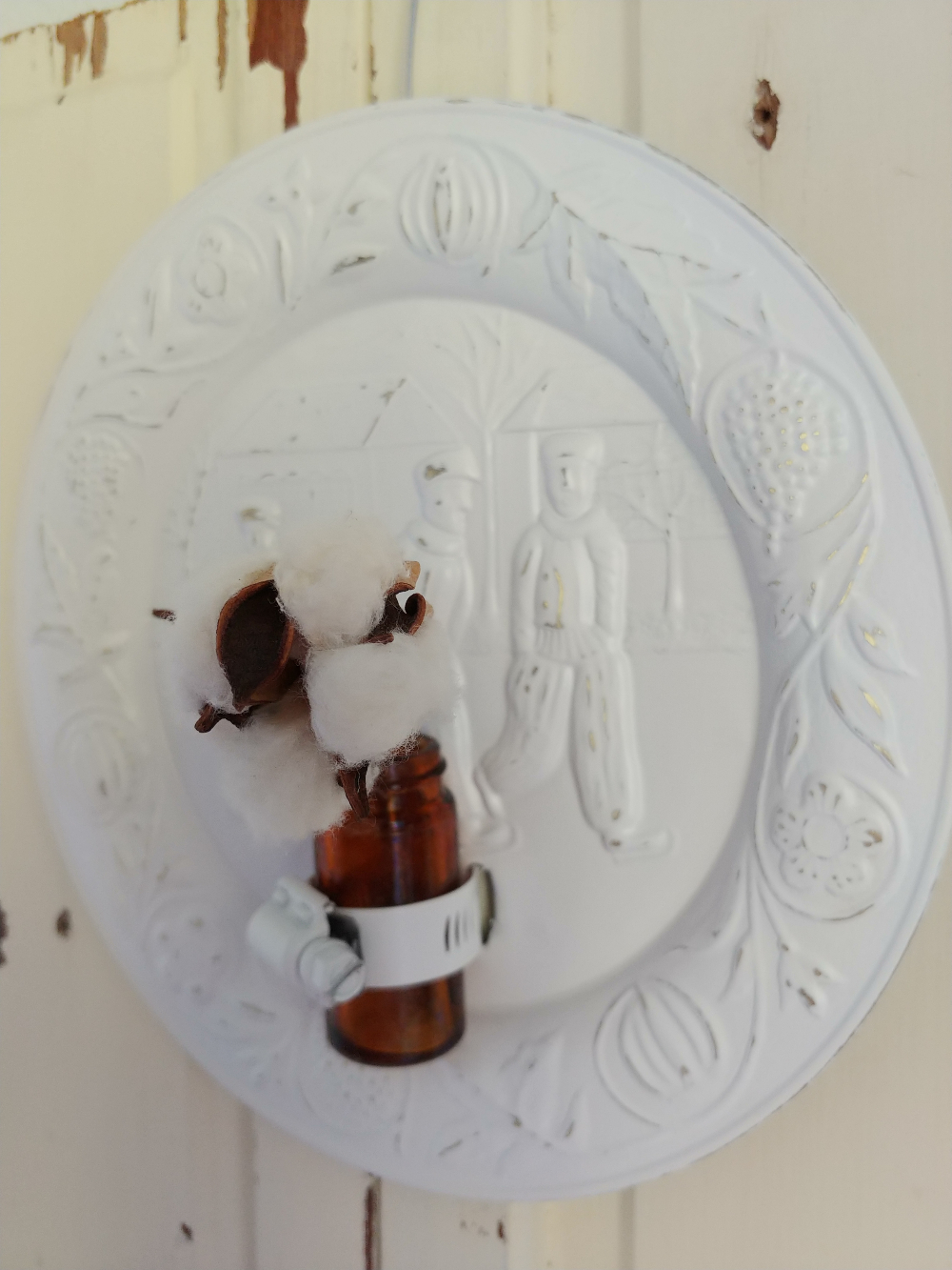 Repurposed Metal Plate Vase - Little Vintage Cottage