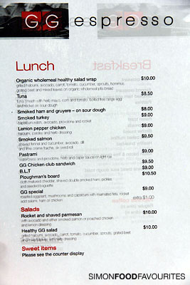 Simon Food Favourites: GG Espresso: Coffee and sandwiches, CBD Sydney ...