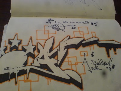 The Battle graffiti Black book on paper at Graffiti Art Design