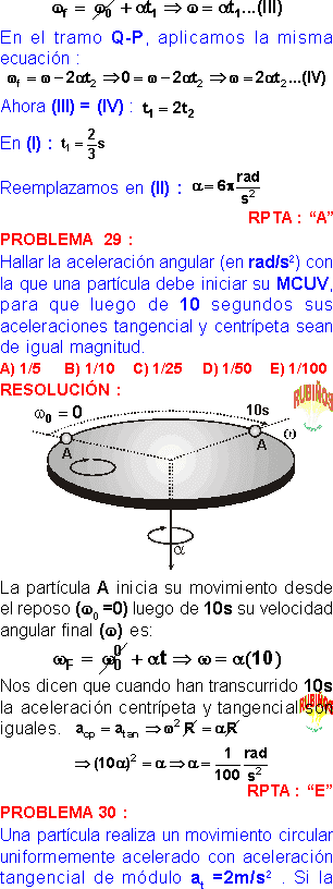 MOVIMIENTO CIRCULAR UNIFORMEMENTE VARIADO FÓRMULAS EJEMPLOS Y ...