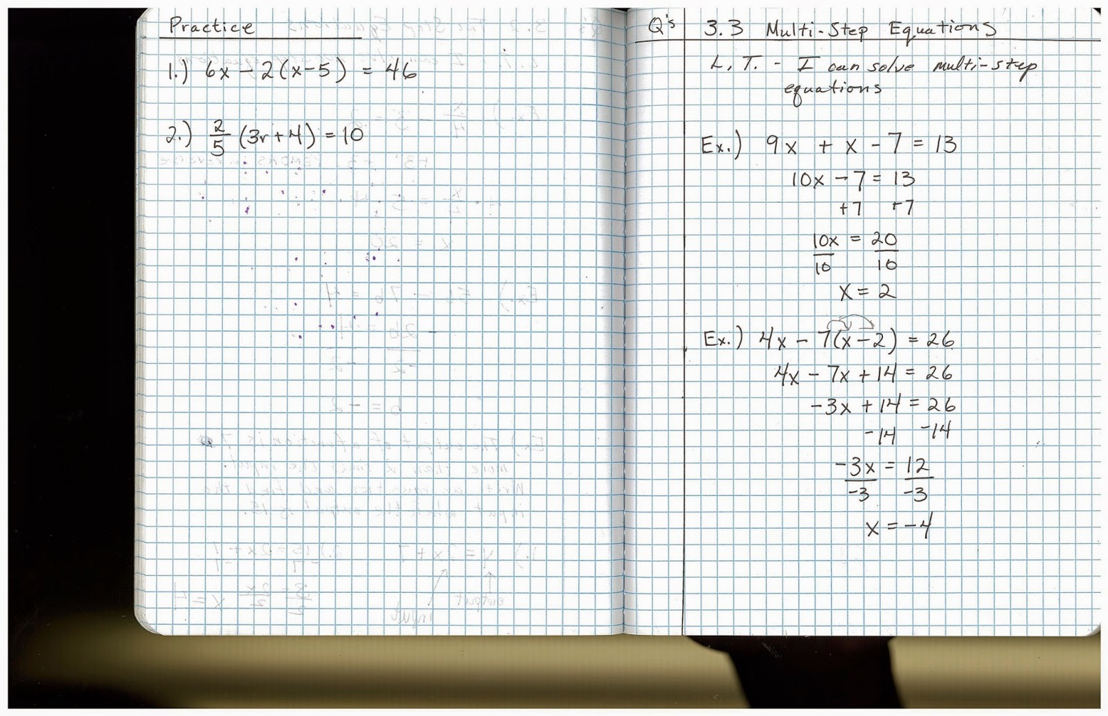 Heidemann 8th Grade Math: Algebra 1 Notes 8/26