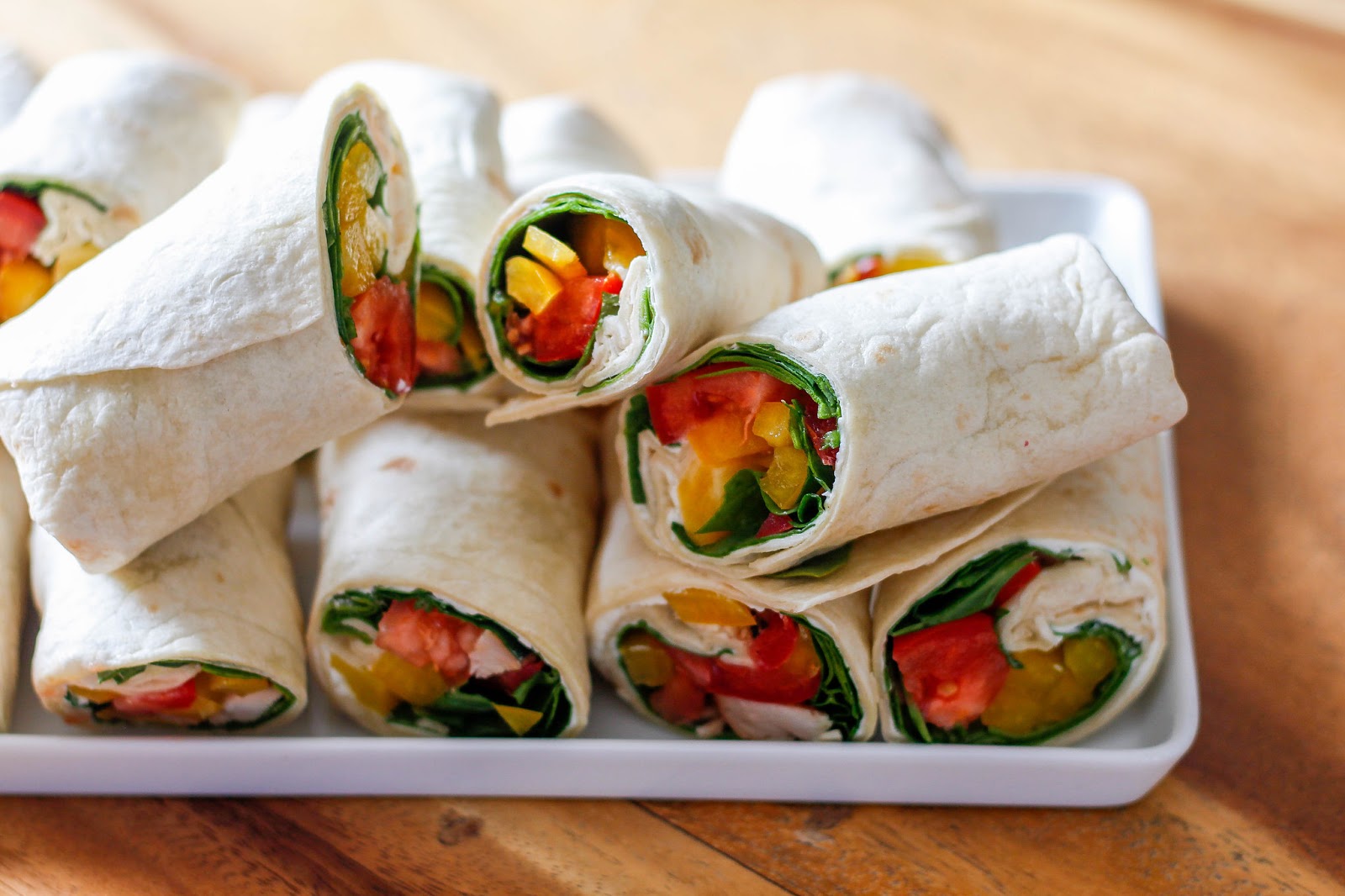 Wrap de vegetales y pollo