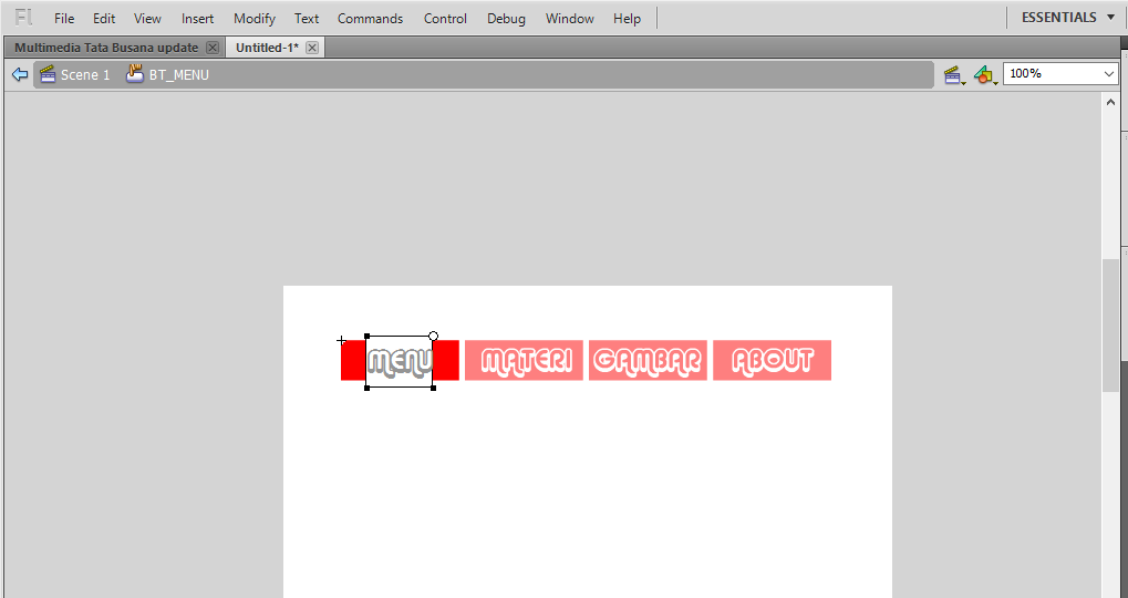 Membuat Tampilan Menu Adobe Flash Elegant - Asep Zaenuri