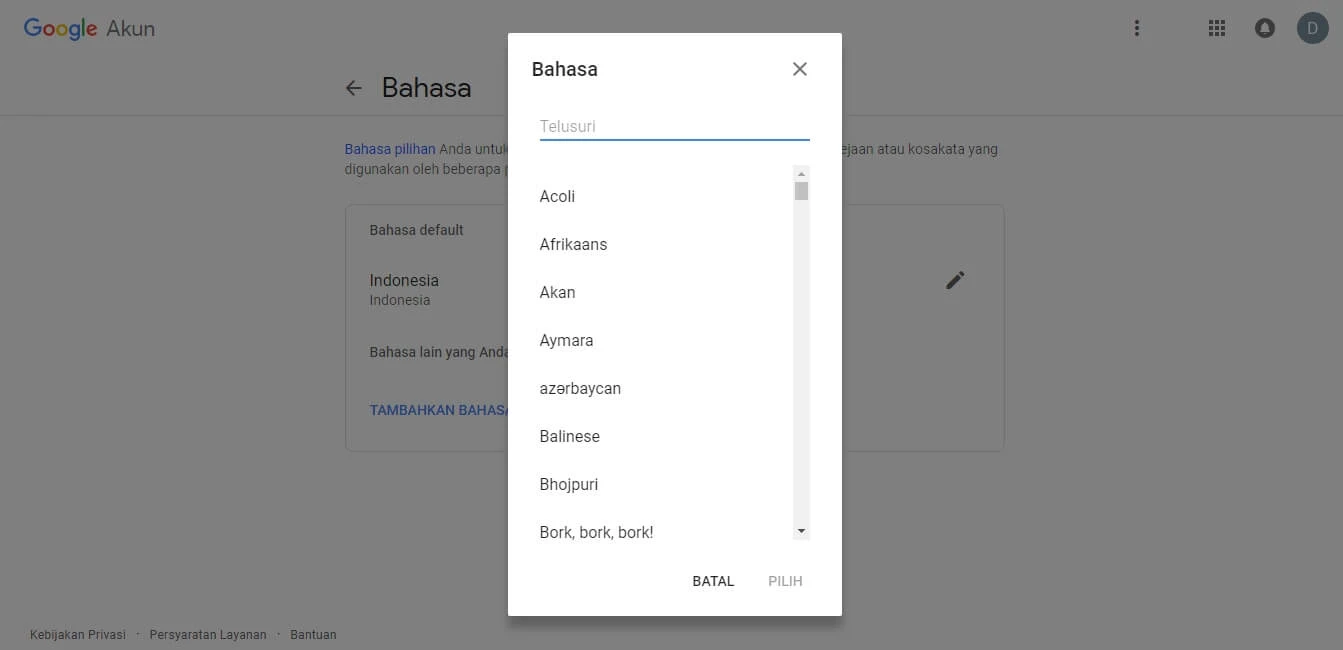 Mengganti Tampilan Bahasa Dashboard Blogger | Digital Poin