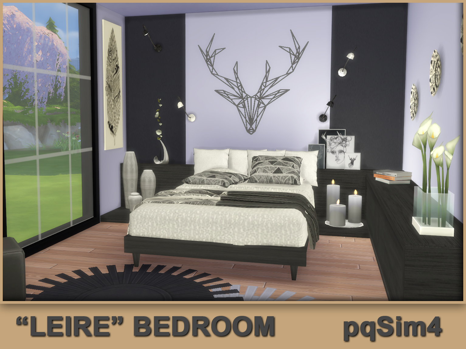 "Leire" Bedroom. Sims 4 Custom Content.